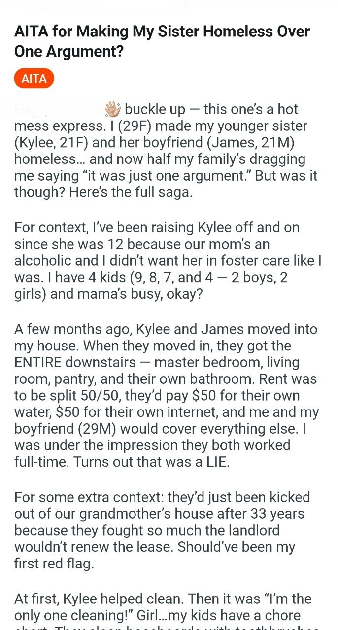 AITA for Making My Sister