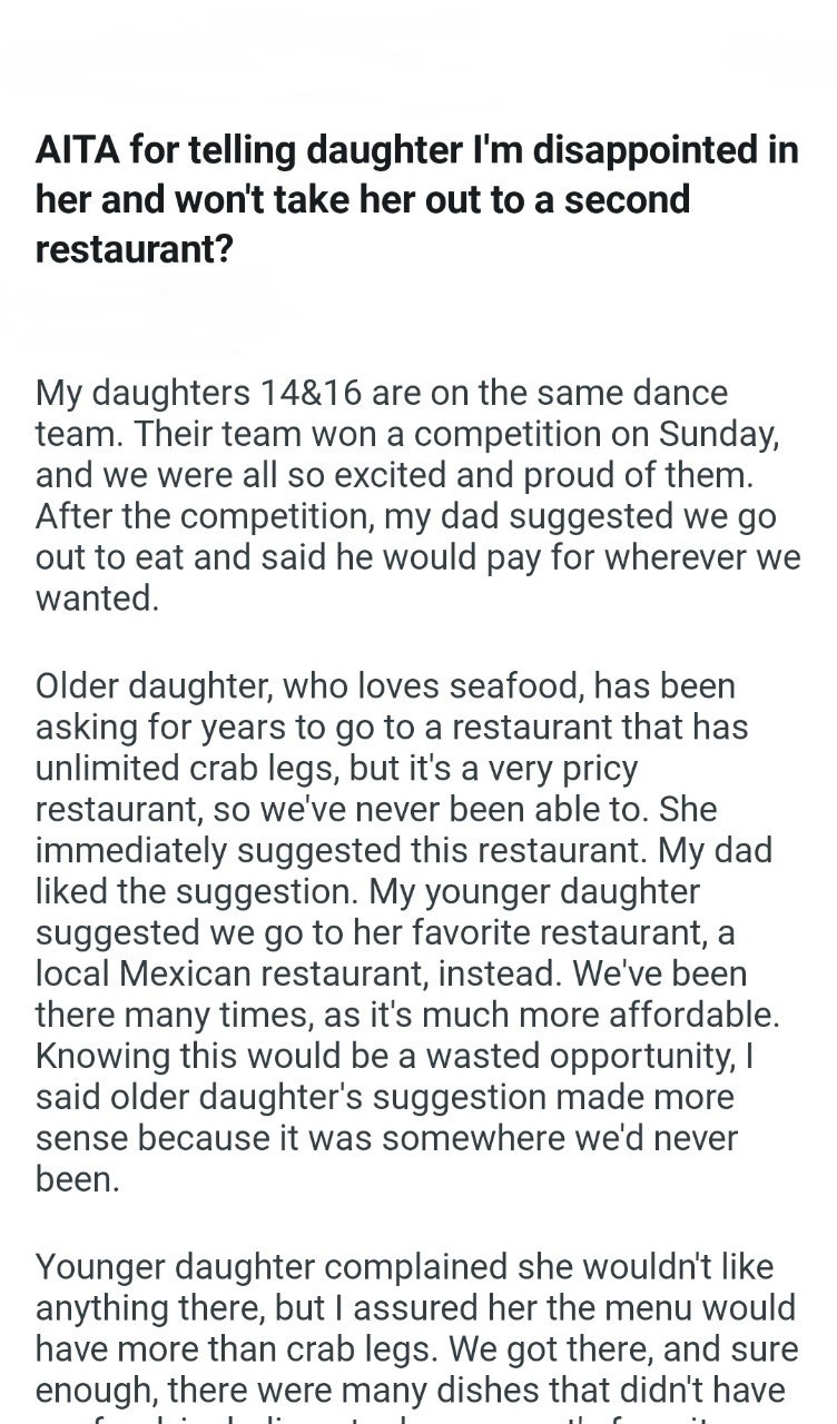 AITA for telling daughter